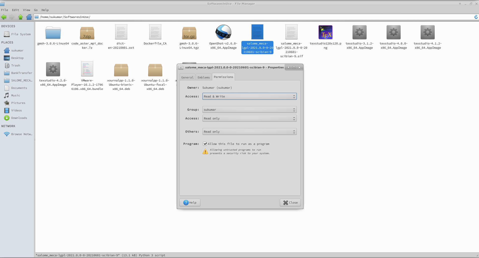 Installation Salome-Meca 2021 in Ubuntu 20.04 (using singularity ...